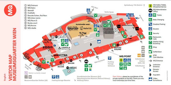 Arrival & barrier-free MQ - MuseumsQuartier Wien