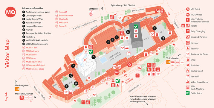 Arrival & barrier-free MQ - MuseumsQuartier Wien